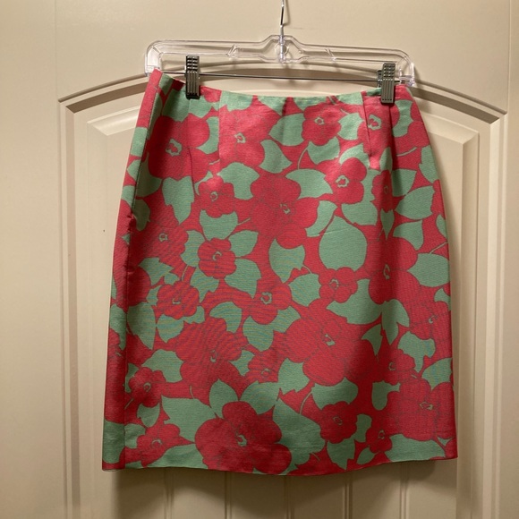 Talbots | Skirts | Talbots Petites Mint Green And Pink Skirt | Poshmark